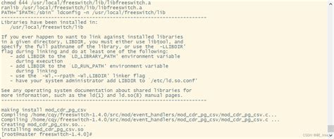 （centos）freeswitch加载 mod cdr pg csv模块报错fatal error libpq fe h no such