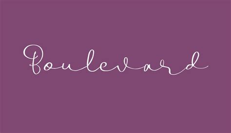 boulevard script free font
