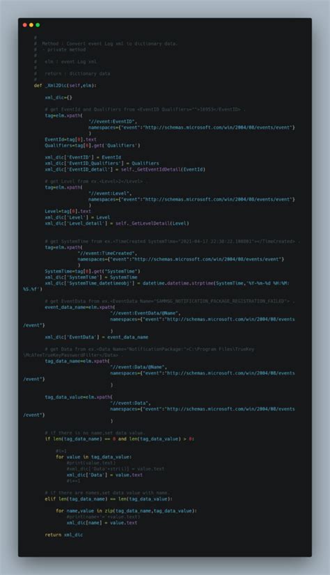 Eventlog Class Short Code
