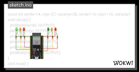 Semaforo Peal Wokwi ESP STM Arduino Simulator