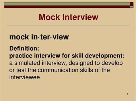 PPT The Mock Interview PowerPoint Presentation Free Download ID 6681855