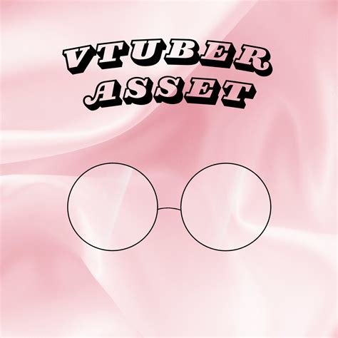 Vtuber Asset Round Glasses Png Download Etsy