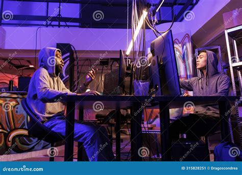 Internet Criminals Planning Online Scam Stock Image Image Of Crime