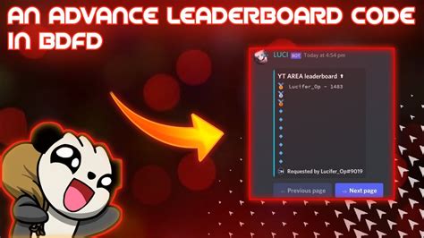 How To Make An Advance Leaderboard Code In Bdfd Part 5 Youtube