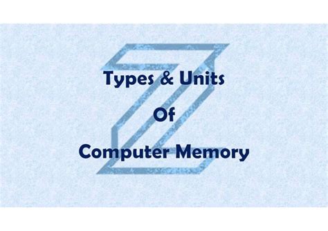Computer Memory Types Primary Memory Secondary Memory PDF