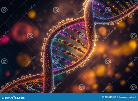 Molecule Of Dna Generative Ai Illustration Royalty Free Cartoon