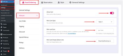 minicart documentation for plugins