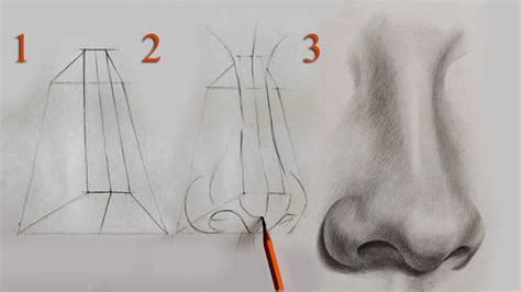 Как рисовать карандашом нос поэтапно Как научиться рисовать нос человека поэтапно