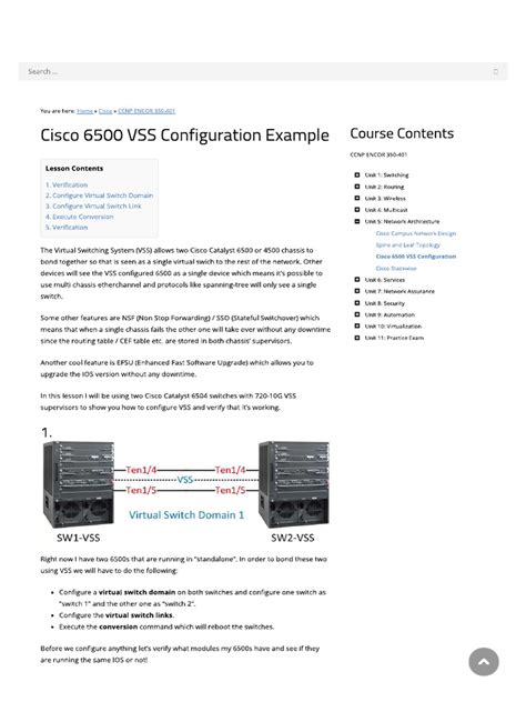 Cisco 6500 Vss Configuration Example Pdf