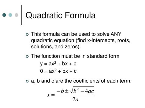 PPT Quadratic Formula PowerPoint Presentation Free Download ID 6849627 PPT Quadratic Formula PowerPoint Presentation Free Download ID 6849627