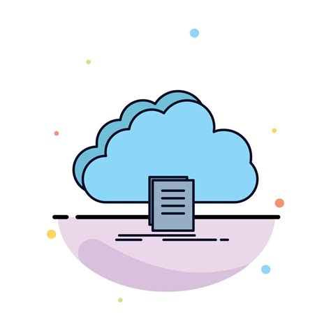 Cloud Access Document File Download Flat Color Icon Vector 13139457