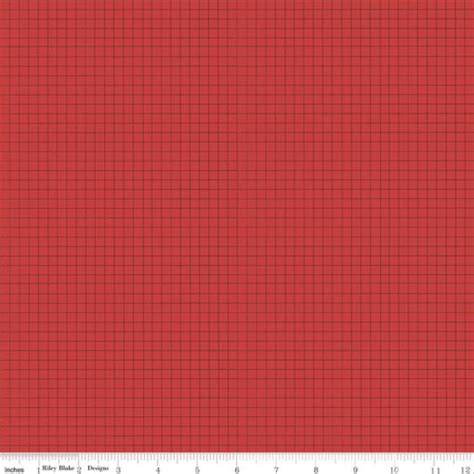 Sew Journal Graph Paper Red Great Joy Studio