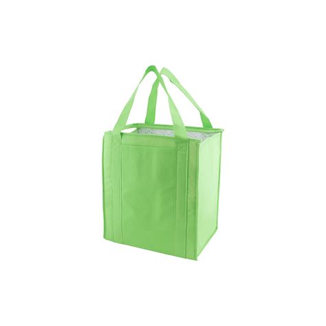 Lime Green Large Non Woven Thermal Bag 13x10x15 Enviropackaging