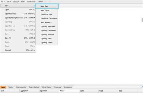 Steps To Create Apex Class Salesforceblue