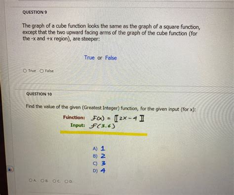Solved QUESTION The Graph Of A Cube Function Looks The Chegg