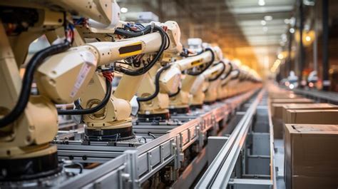 Premium Photo Robotic Packaging Line For Efficient Production