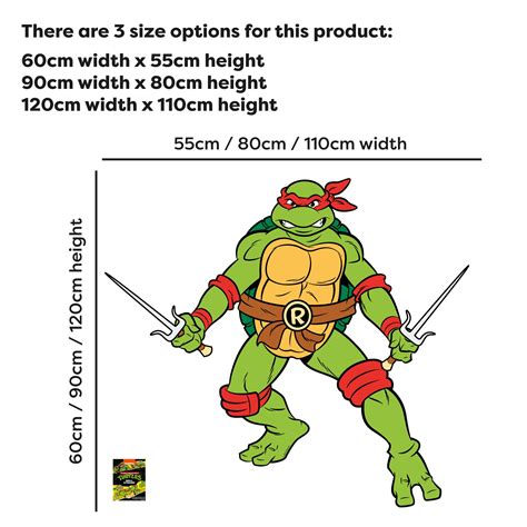Teenage Mutant Ninja Turtles Wall Sticker Raph Character Decal Tmnt Uk