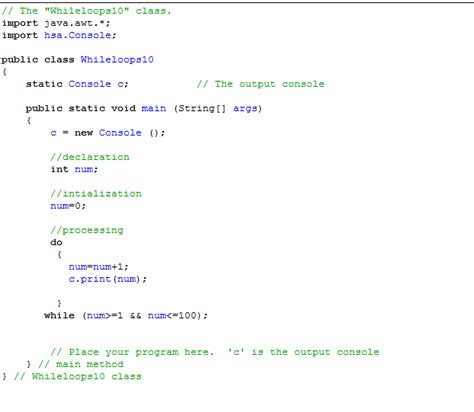 Structures Of Loop Commands Java Language