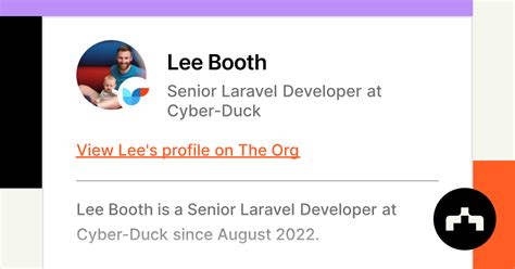 lee booth senior laravel developer at cyber duck the org