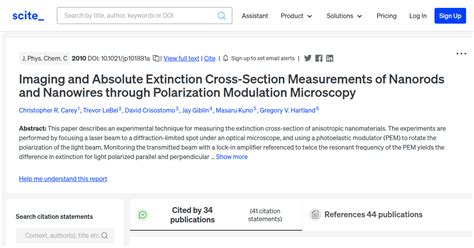 [citation Report] Imaging And Absolute Extinction Cross Section