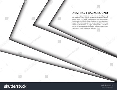 Abstract White Arrow Overlap Blank Space Stock Vector Royalty Free