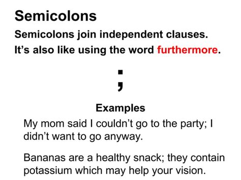Commas Colons And Semicolons I Lessonppt