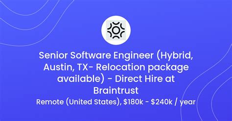 On Linkedin Senior Software Engineer Hybrid Austin Tx Relocation Package