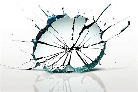 Premium Photo Small Thin Crack On Glass Isolated On White Background