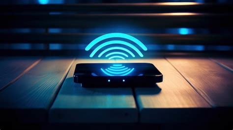 Premium AI Image Seamless Connectivity Blue WiFi Symbol Representing A WiFi Extender Enhancing