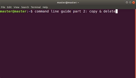 Ubuntu Command Lines For Beginners Part Copy Delete