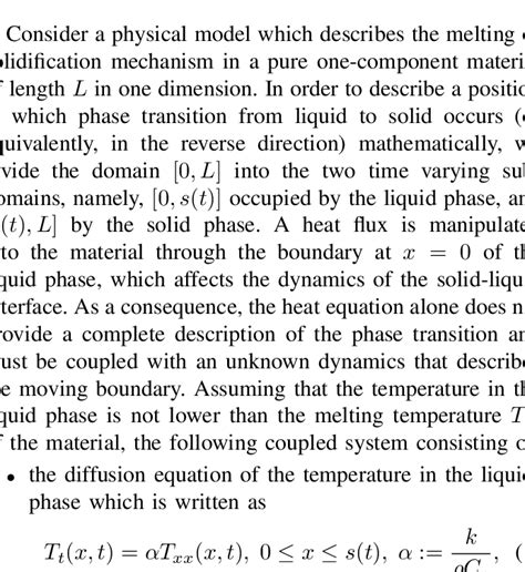 Schematic Of 1d Stefan Problem Download Scientific Diagram