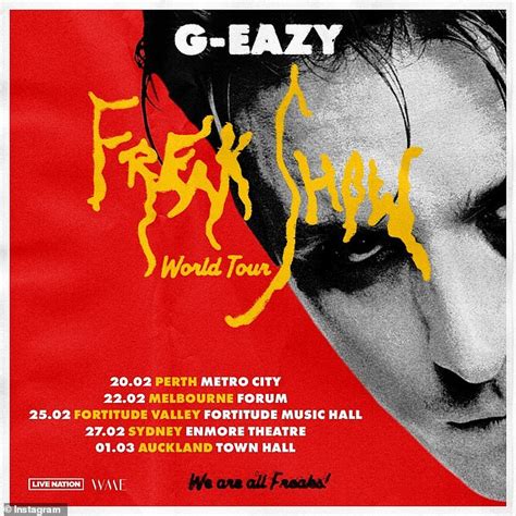 Rapper G Eazy Sends Fans Wild As He Announces Five Shows In Australasia As Part Of His Epic 41