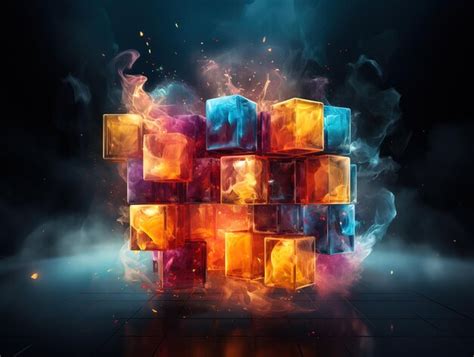 Physics Optics Ray Refraction Cubic Prism Premium Ai Generated Image