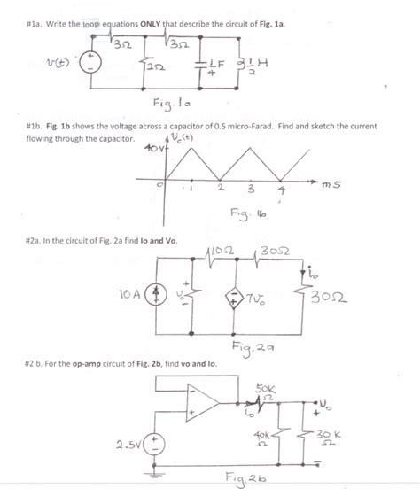 Solved A Write The Loop Equations ONLY That Describe The Chegg