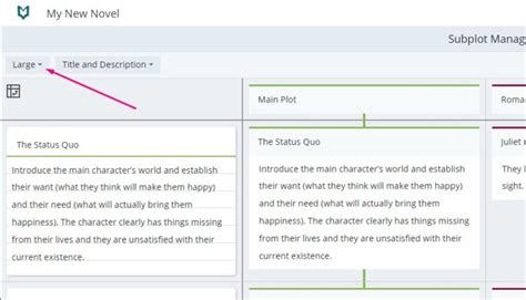 Customising The Subplot Manager Interface Novel Factory