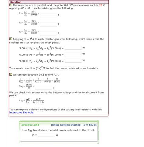 Solved A Example Three Resistors In Parallel Problem Chegg