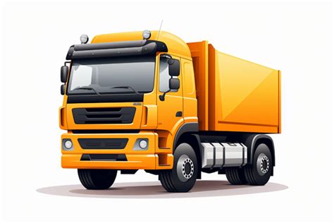 物流矢量货车卡车交通运输工具插画图标元素