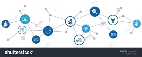 Research Development Vector Illustration Concept Connected Stock Vector