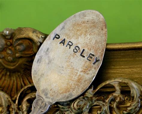 Catnip Herb Spoon Garden Marker Plate Stake Stamped Silverware Etsy