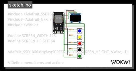 Oled Button Test Wokwi Esp32 Stm32 Arduino Simulator