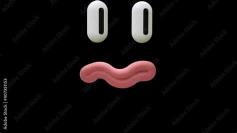 vidéo stock funny cartoon face reaction with eyes and mouth facial
