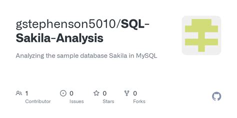 Github Gstephenson Sql Sakila Analysis Analyzing The Sample Database Sakila In Mysql