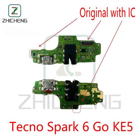 For Tecno Spark 6 Go Ke5 Usb Dock Charger Port Plug Headphone Audio Jack Microphone Mic Flex