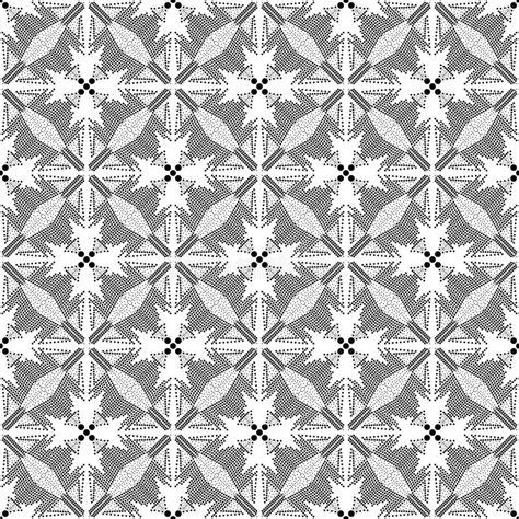 Abstract Geometric Circles Dotted Pattern Flower Shaped Repeated Design On White Background