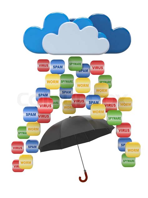 Cloud Computing Concept Virus Spam Protection Stock Image Colourbox