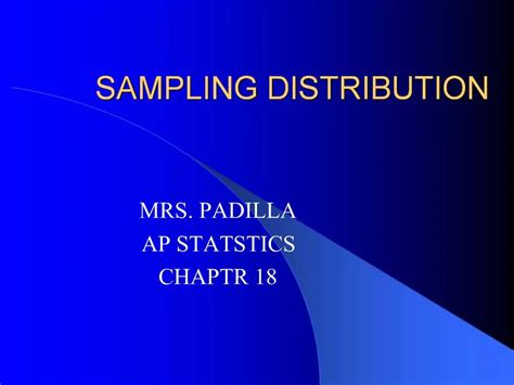 PPT SAMPLING DISTRIBUTION PowerPoint Presentation Free Download ID