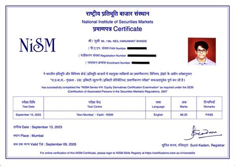 Im Excited To Share That I Have Successfully Completed The Nism Series Viii Equity Derivatives
