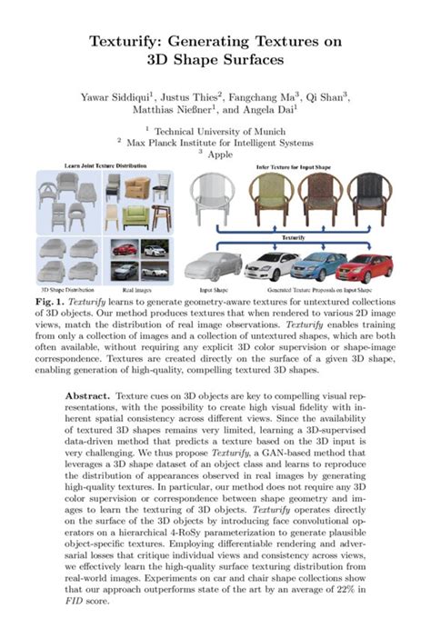 texturify generating textures on 3d shape surfaces deepai