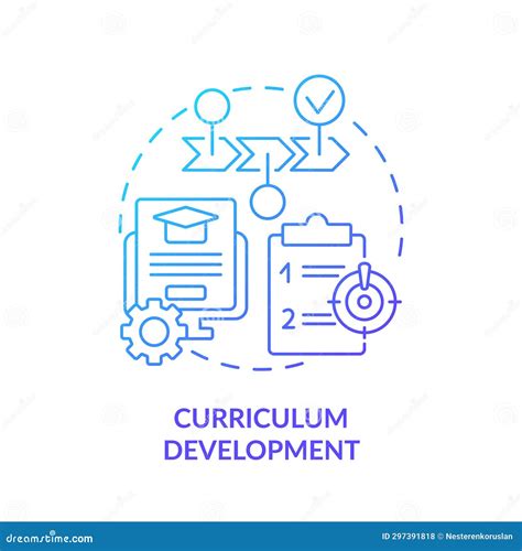 Gradient Line Icon Curriculum Development Concept Stock Illustration