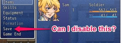 Can I Disable The Save Option In The Menu Rpg Maker Forums